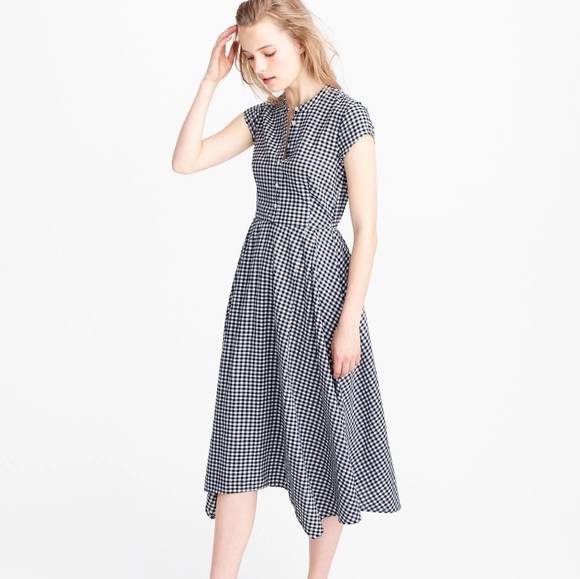 J. Crew | Dresses | Jcrew Gingham Shortsleeve Shirtdress Dress 4 | Poshmark